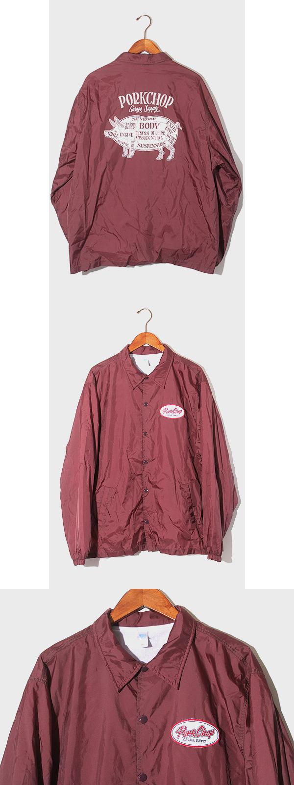 PORKCHOP GARAGE SUPPLY ポークチョップ ガレージサプライ 初期 PORK BACK COACH JACKET コーチジャケット XL MAROON - 15，300円 ...