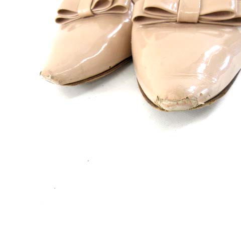 ミュウミュウ miumiu パンプス オペラシューズ ローヒール リボン