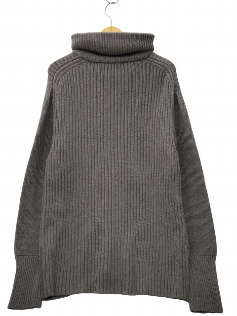 【中古】SHOOP シュープ ウール カシミヤ スタンドカラー ダブルジップ ニット セーター M GRAY グレー メンズ SHOOP シュープ ウール カシミヤ スタンドカラー ダブルジップ ニット