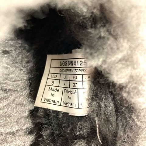 アグ UGG ムートンサンダル スリッパ ボア ワンポイントロゴ 23.0