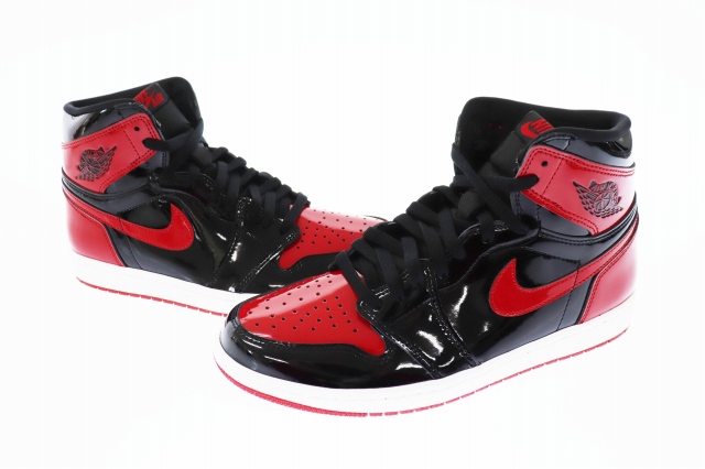 31％割引ブラック系,28cm公式 NIKE JORDAN 1 HIOG PATENT BRED 黒赤 28.0cm スニーカー 靴ブラック系 ...