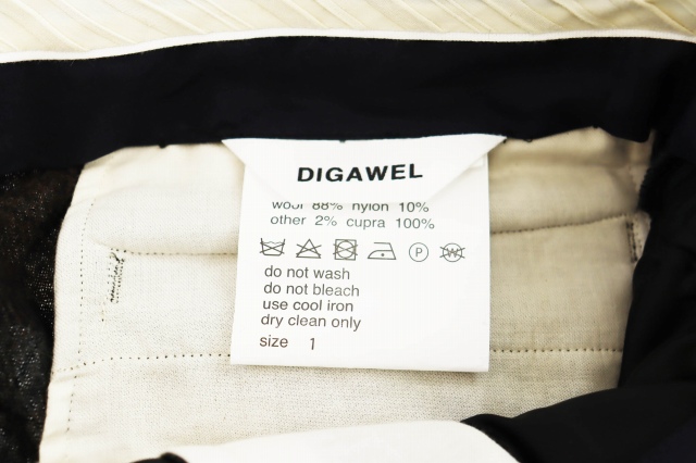 ディガウェル DIGAWEL 25AW Side adjuster pants チェック柄 サイド