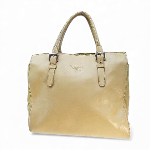 【中古】プラダ PRADA B5564 NAPPA CIPRIA トートバッグ ベージュ コンビ レザー イタリア製 レディース プラダ PRADA B5564 NAPPA CIPRIA トートバッグ ベージュ コンビ