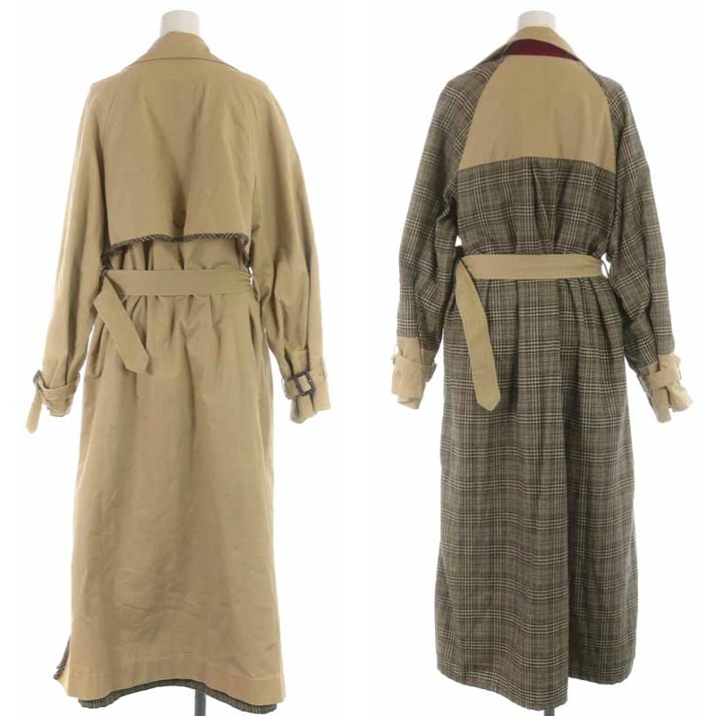 ジャケット Ameri リバーシブルチェックトレンチコートの通販 by YUU's shop｜アメリヴィンテージならラクマ VINTAGE - アメリヴィンテージ ブランド