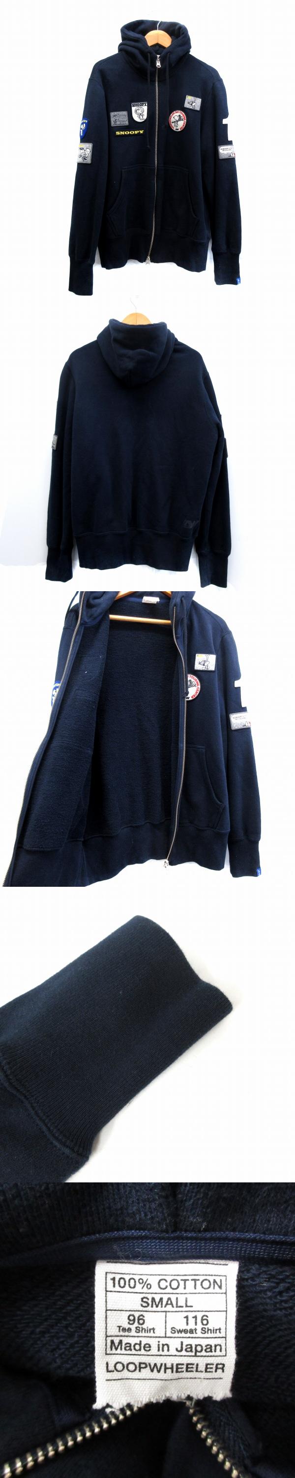 ループウィラー LOOPWHEELER PEANUTS パーカー ジップアップ キャラクター スヌーピー ワッペン S 紺 ネイビー /NS メンズの落札情報詳細 - Yahoo!オークション ...