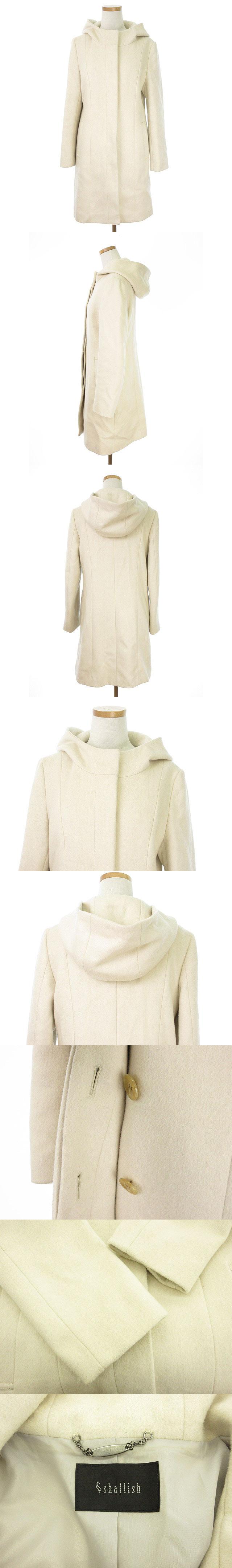 シャルリッシュ shallish コート フード ウール 9 オフホワイト /yy レディースの落札情報詳細 - ヤフオク落札価格検索 オークフリー