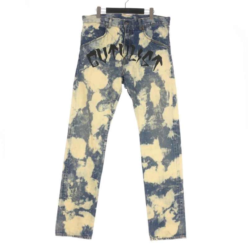 カタリスト CVTVLIST ロゴプリント ブリーチデニムパンツ ジーンズ 2